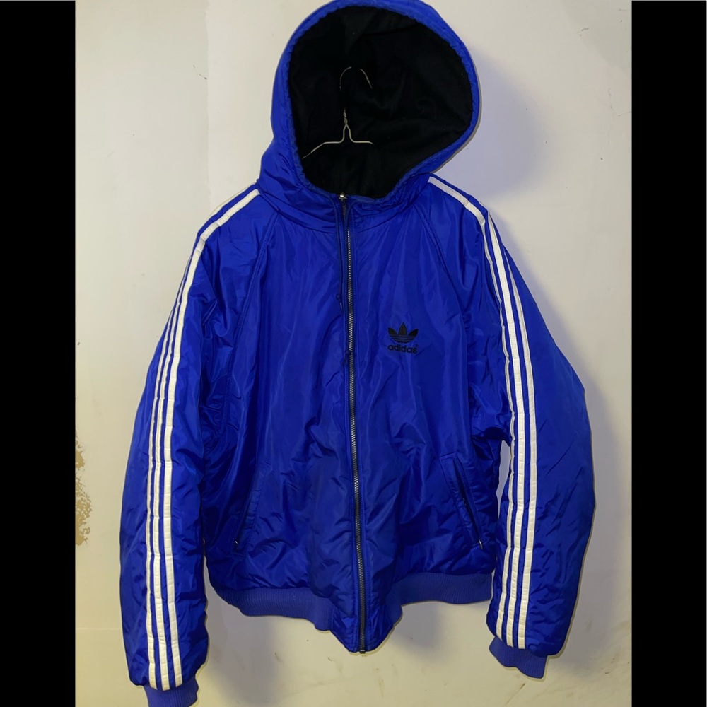 Rare Adidas Vintage Reversible Winter Jacket Size Xl - Gem